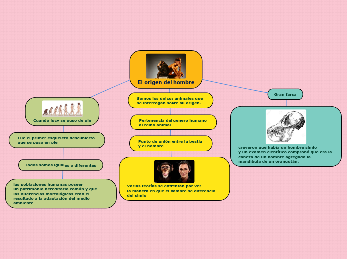 El origen del hombre - Mind Map